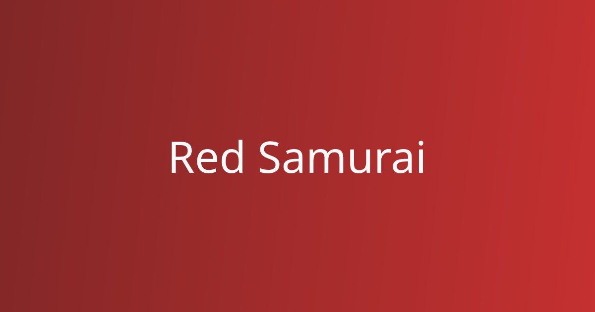 Order Authentic Japanese Online | Red Samurai - Pickup or Delivery ...